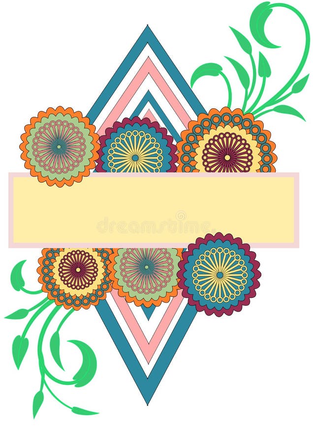 Flower Retro Template stock vector. Illustration of house - 46240909