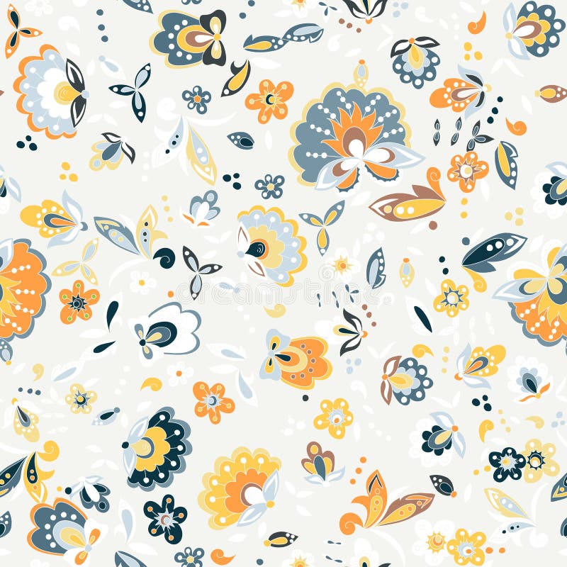 Flower Rich Abstract Background Stock Vector - Illustration of branch ...