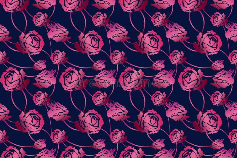 Flower Rose Blooming Seamless Pattern for Wallpaper ,textile ,fabric ...