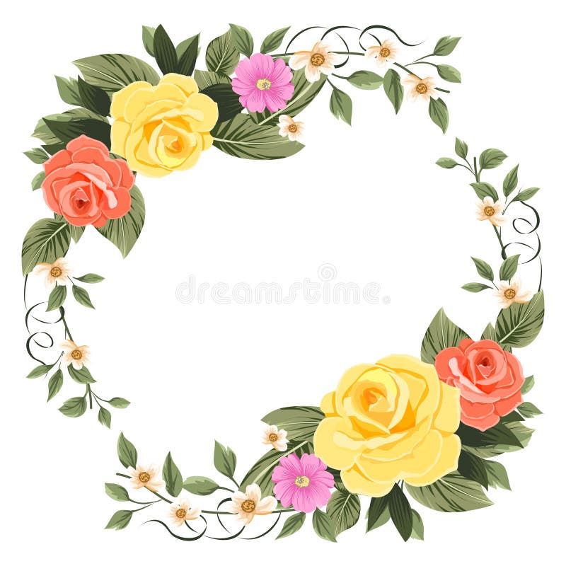 Flower Rose Vector with Circle for Background, Texture, Wrapper Pattern ...