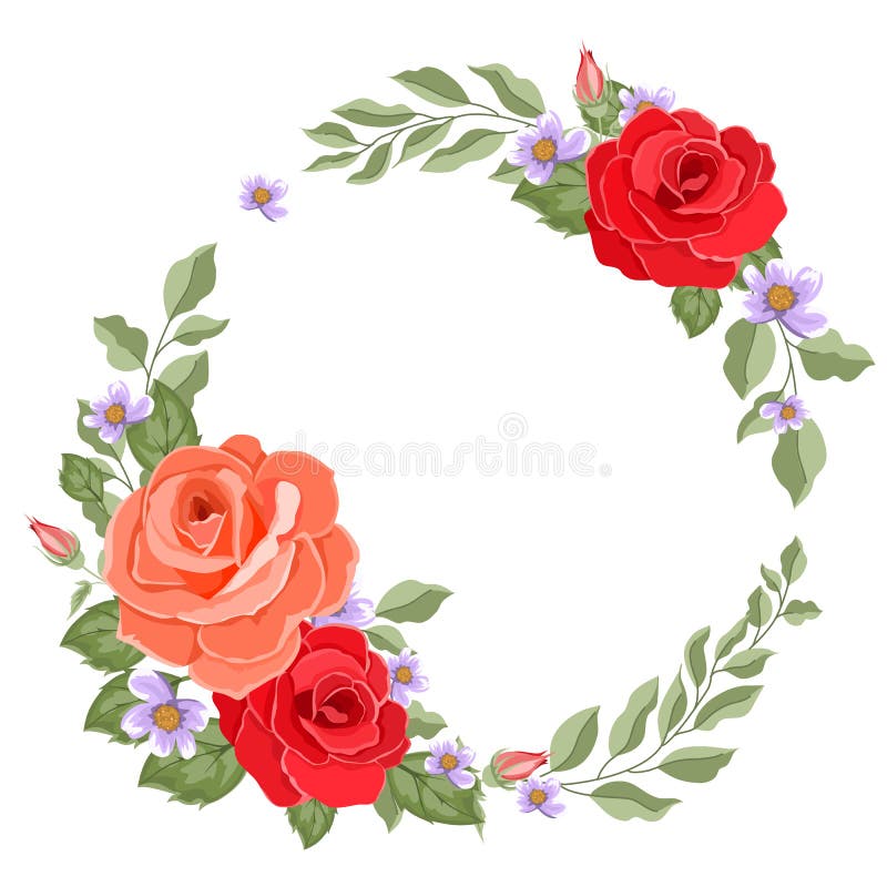 Flower Rose Vector with Circle for Background, Texture, Wrapper Pattern ...