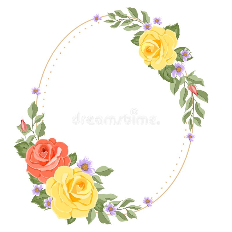 Flower Rose Vector with Ellipse for Background, Texture, Wrapper ...