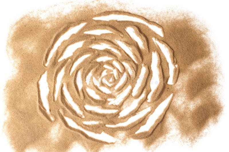 Flower Sculptured with Sand Stock Photo - Image of draw, fine: 36975098