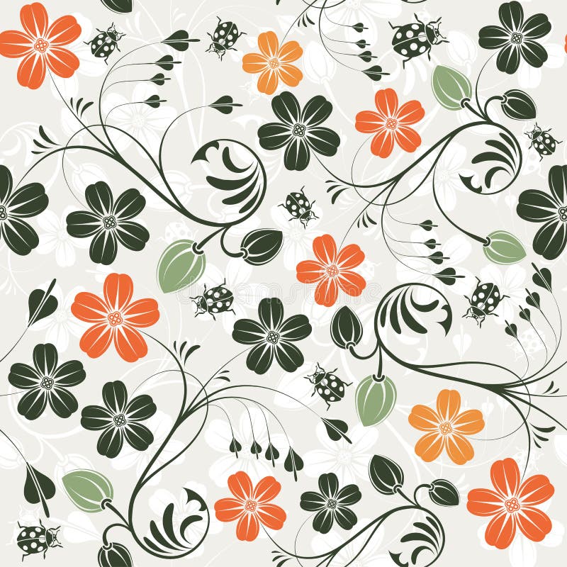 Flower seamless pattern stock vector. Illustration of flower - 5264925