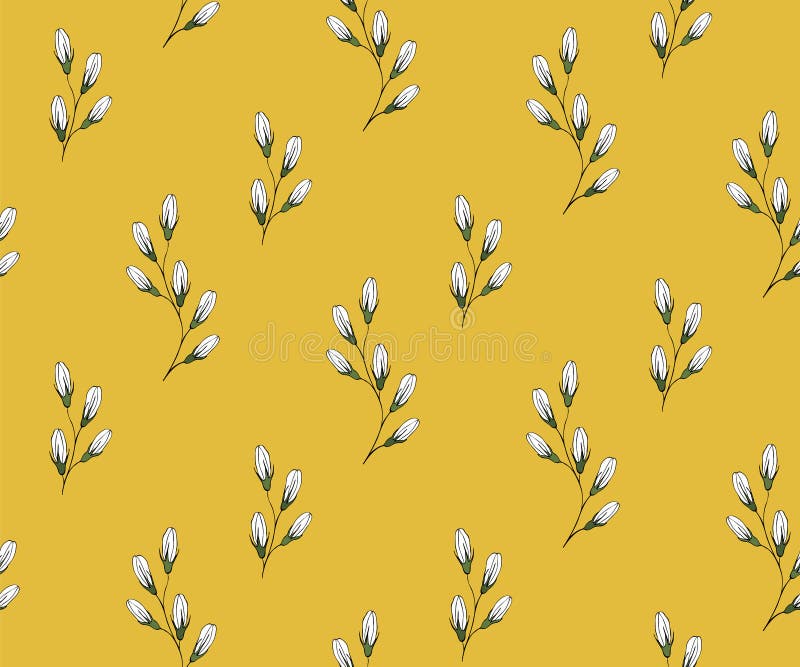 Flower Seamless Pattern with Bluebells. Stock Vector - Illustration of ...