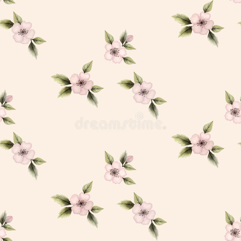 Flower Seamless Pattern Element. Elegant Texture for Backgrounds Stock ...