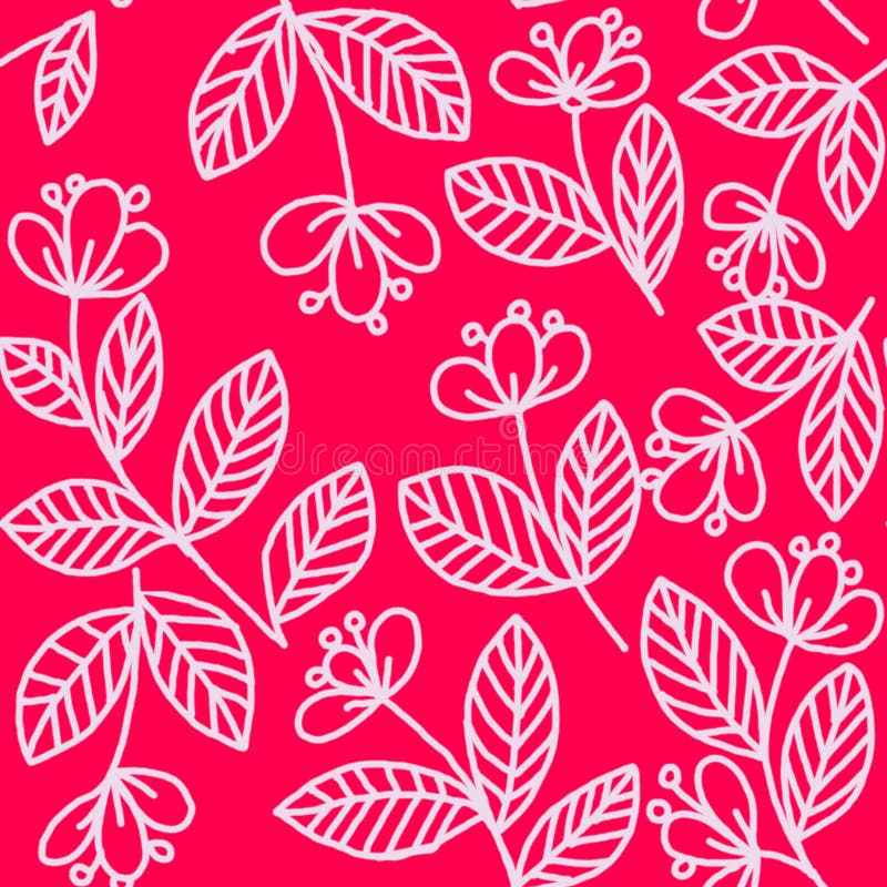 Flower Seamless Repeat Pattern Design for Fabric Stock Illustration ...