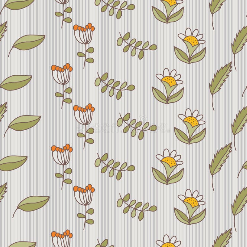 Flower Seamless Texture. Endless Floral Pattern Stock Vector ...