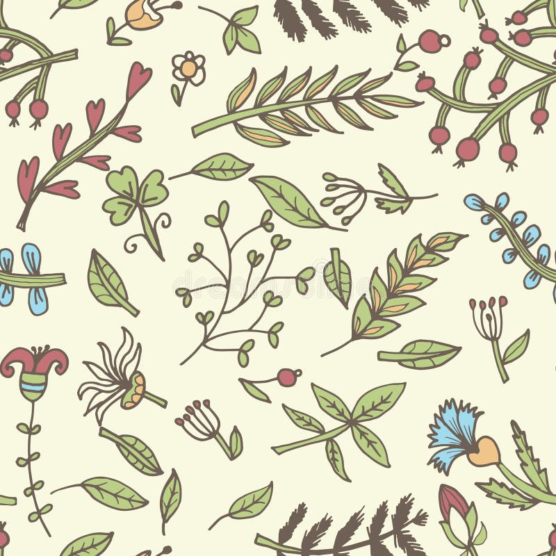 Flower Seamless Texture. Endless Floral Pattern Stock Vector ...