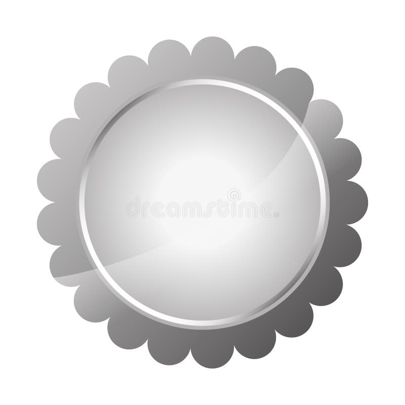 Flower Shape Label Icon Image Stock Illustration - Illustration of ...