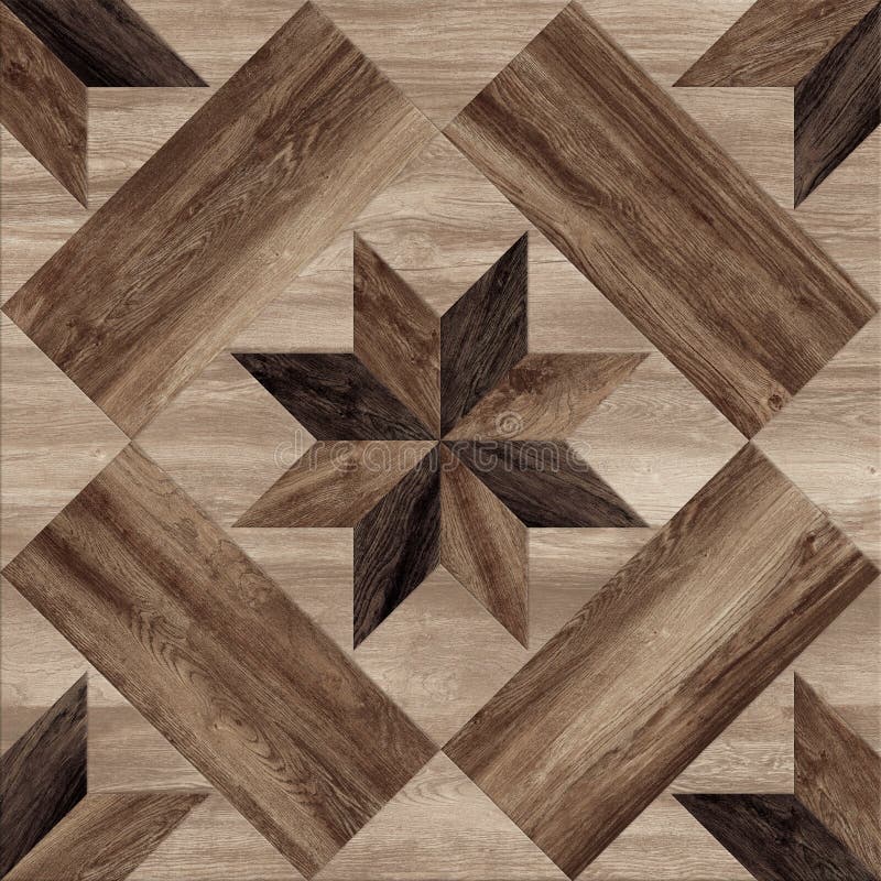 Flower Shape Wooden Floor and Wall Pattern Tile Stock Image - Image of ...