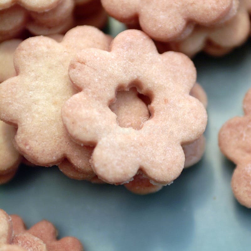 Flower Shaped Chocolate Biscuits Stock Image - Image of shape, gourmet ...