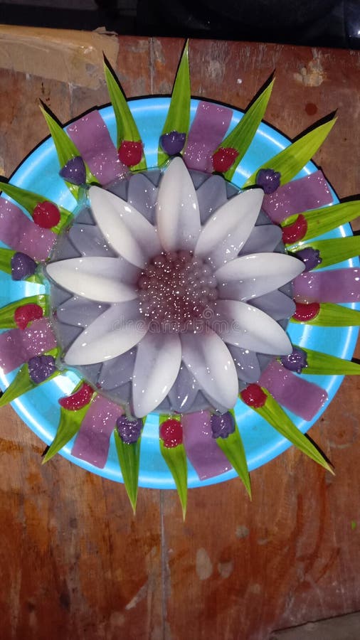 Flower shaped pudding stock photo. Image of pudding - 336128850