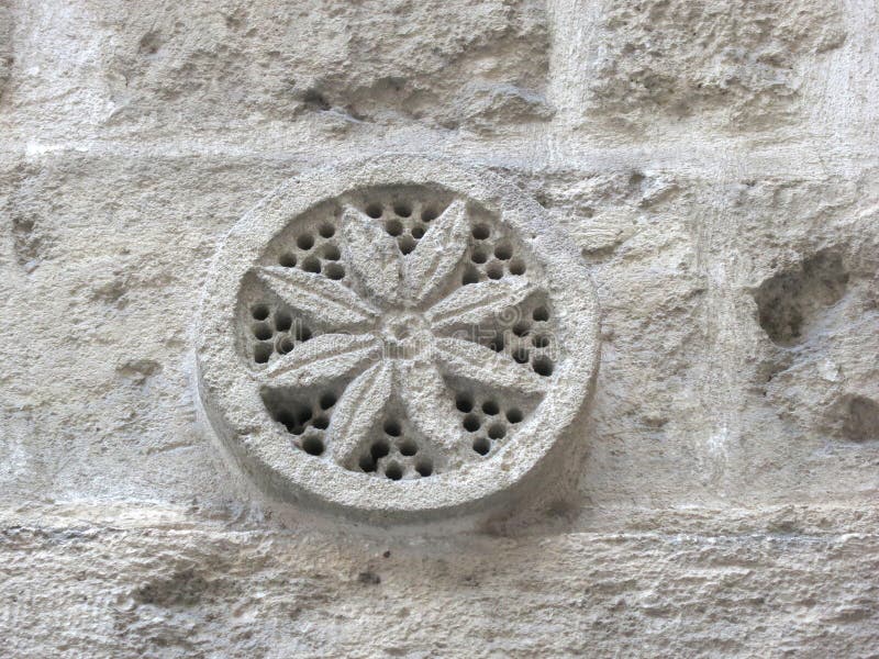 Flower Shaped Ventilation Holes in a Wall Stock Image - Image of ...