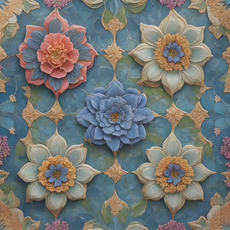 Flowertilepattern Stock Illustrations – 5 Flowertilepattern Stock ...