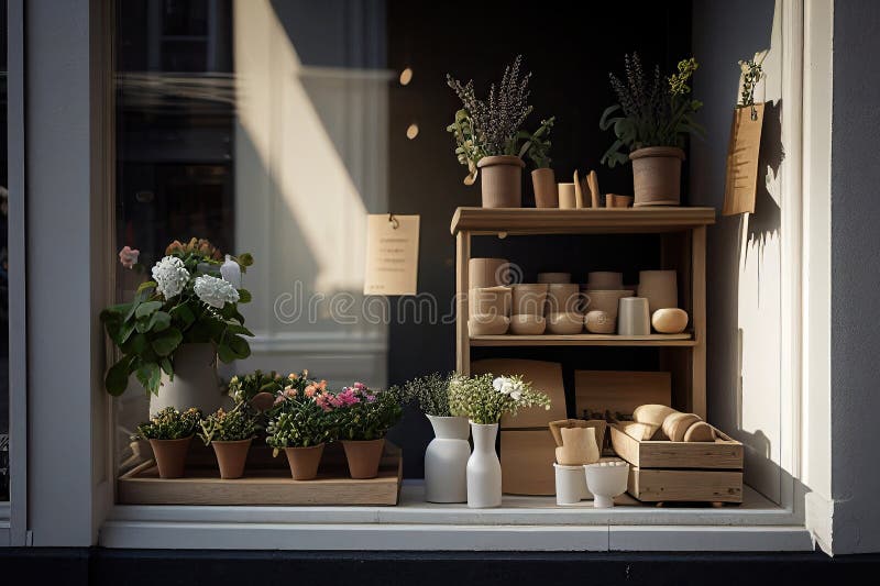 Flower Shop Interior, Front View. Flowers Bouquets for Retail. Created ...