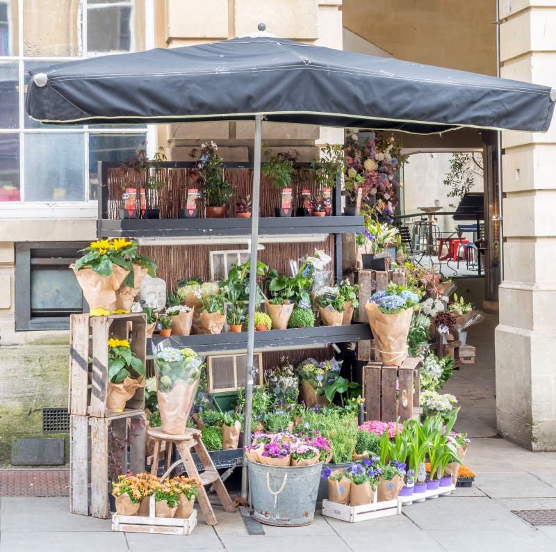 Flower shop outdoor stock photo. Image of flower, market - 73197510
