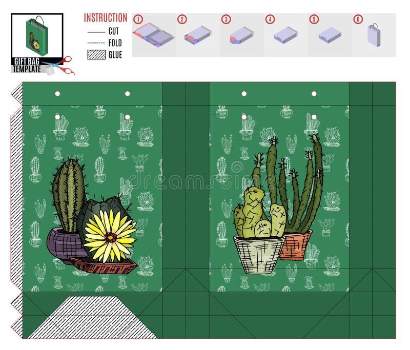 Flower Shop Package Pattern with Pots of Flowers Stock Illustration ...