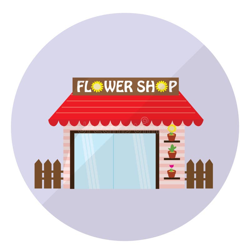 Flower Shop. Vector Illustration Decorative Design Stock Vector ...