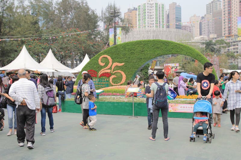 Flower Show Hong Kong at Victoria Park Editorial Stock Image - Image of ...
