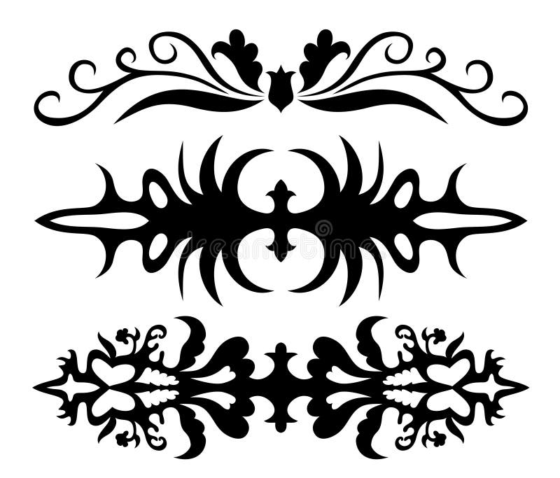 Flower signs. stock vector. Illustration of curve, flowers - 41271942