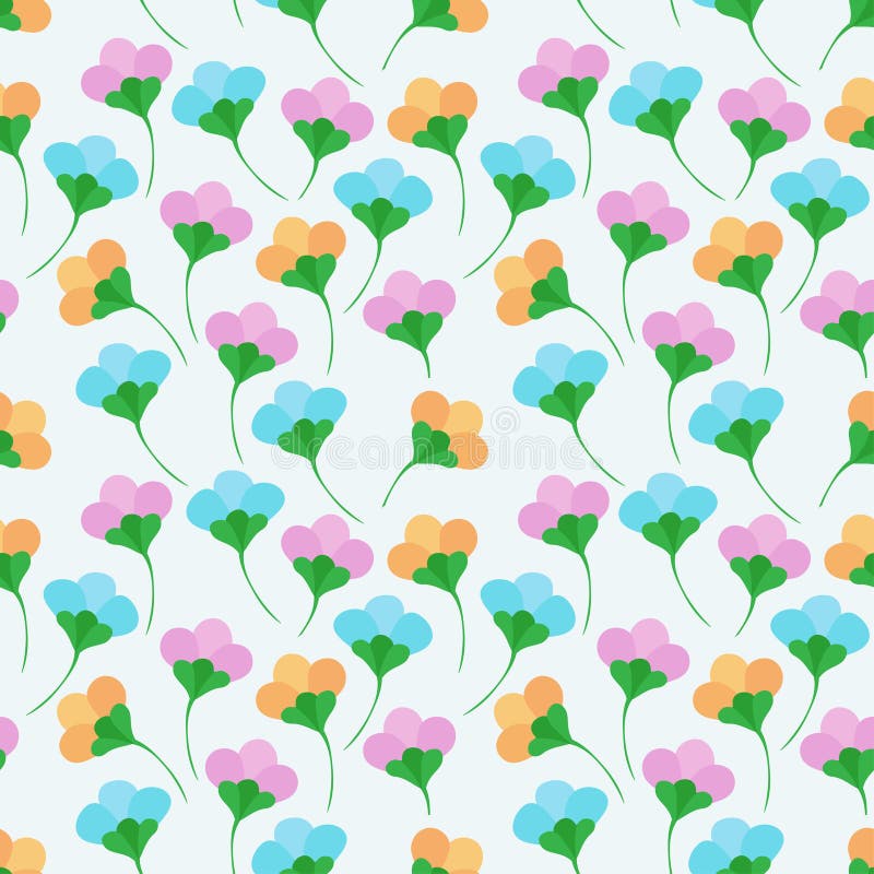 Flower Simple Seamless Pattern Stock Vector - Illustration of ...