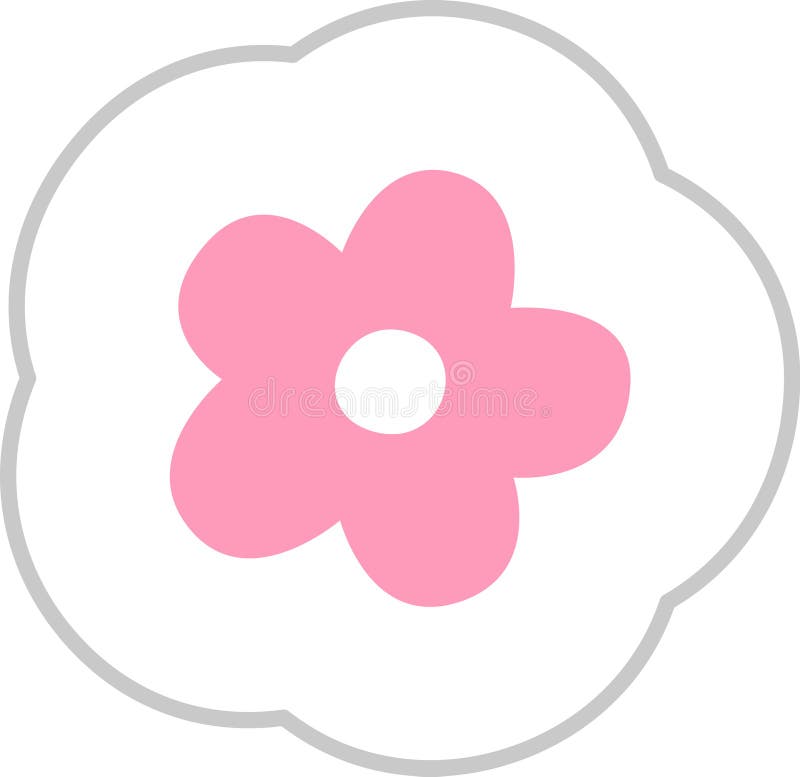 Flower Simple Sticker stock vector. Illustration of doodle - 331031183