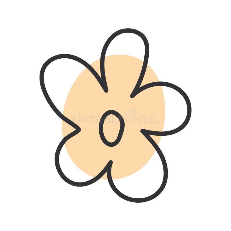 Flower Sketch Icon Hand Draw Vector Stock Illustration - Illustration ...