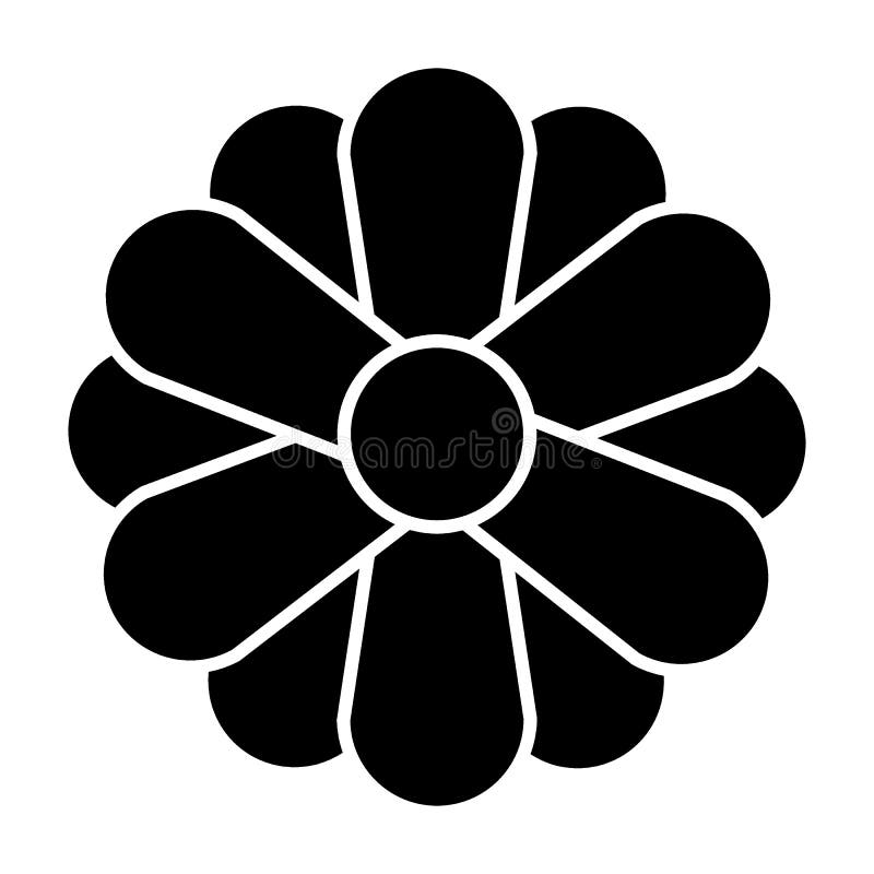 Flower Solid Icon. Simple Flower Vector Illustration Isolated on White ...