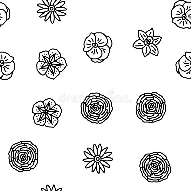 Flower Spring Floral Blossom Vector Seamless Pattern Stock Vector ...