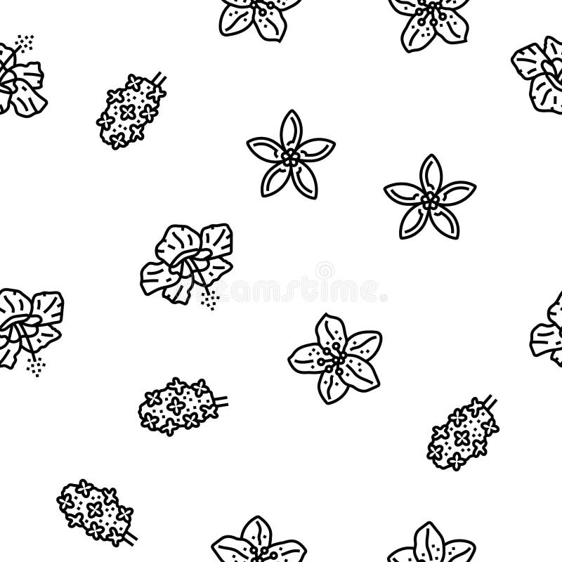 Flower Spring Floral Blossom Vector Seamless Pattern Stock Vector ...