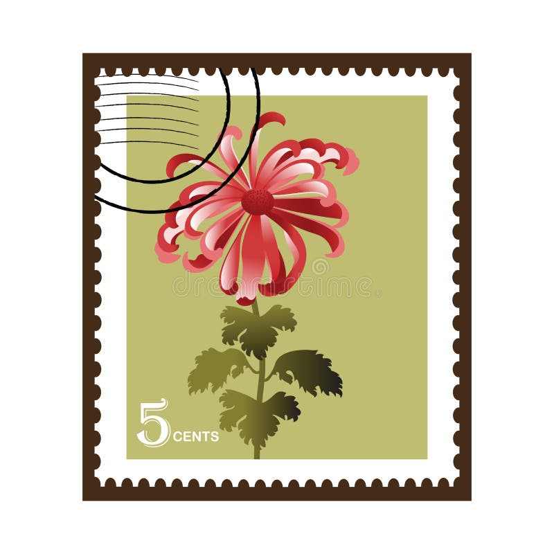 Flower stamp stock vector. Illustration of flower, aroma - 13136540