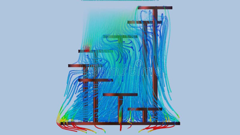 Flower Stand Airflow Simulation Cfd Simulation Computational Fluid Dynamics Stock Video