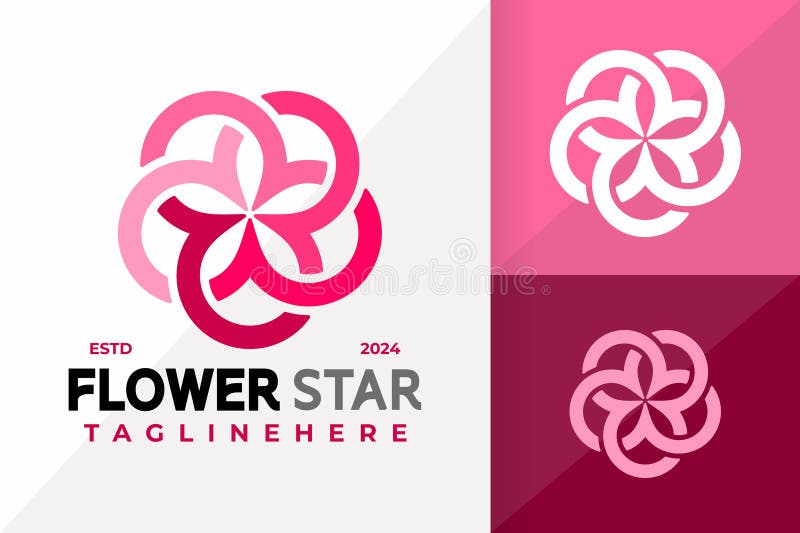 Flower Star Logo Icon Vector Design. Creative Simple Logos Designs ...