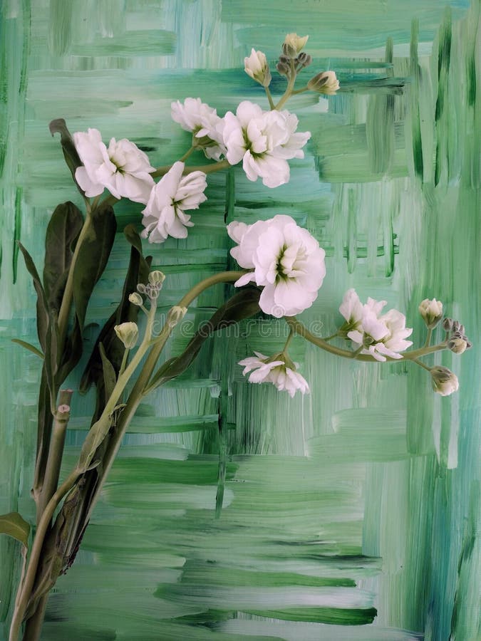 Flower Stem Against Abstract Art Stock Photo - Image of abstract, stem ...