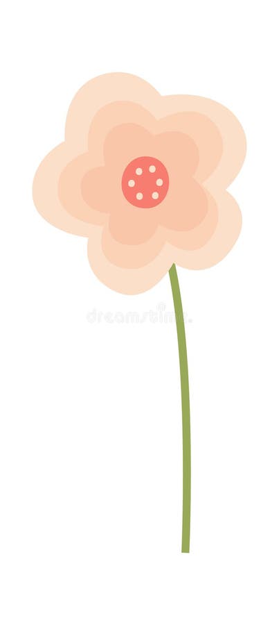 Flower on Stem stock vector. Illustration of decoration - 274044278