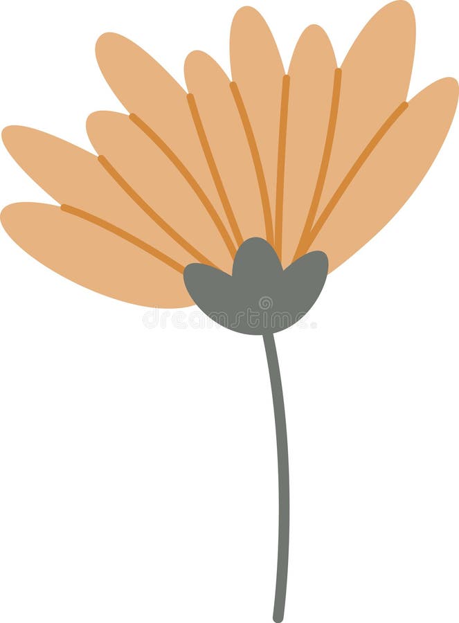 Flower on Stem stock vector. Illustration of collection - 286749400