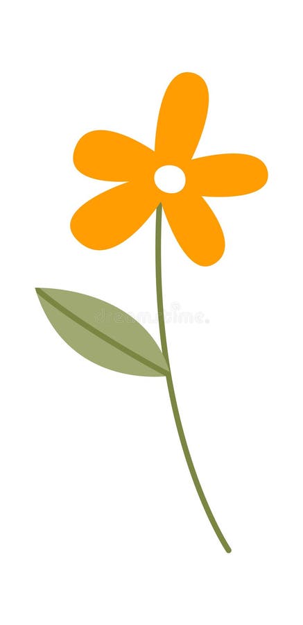 Flower on Stem stock vector. Illustration of beautiful - 274068661