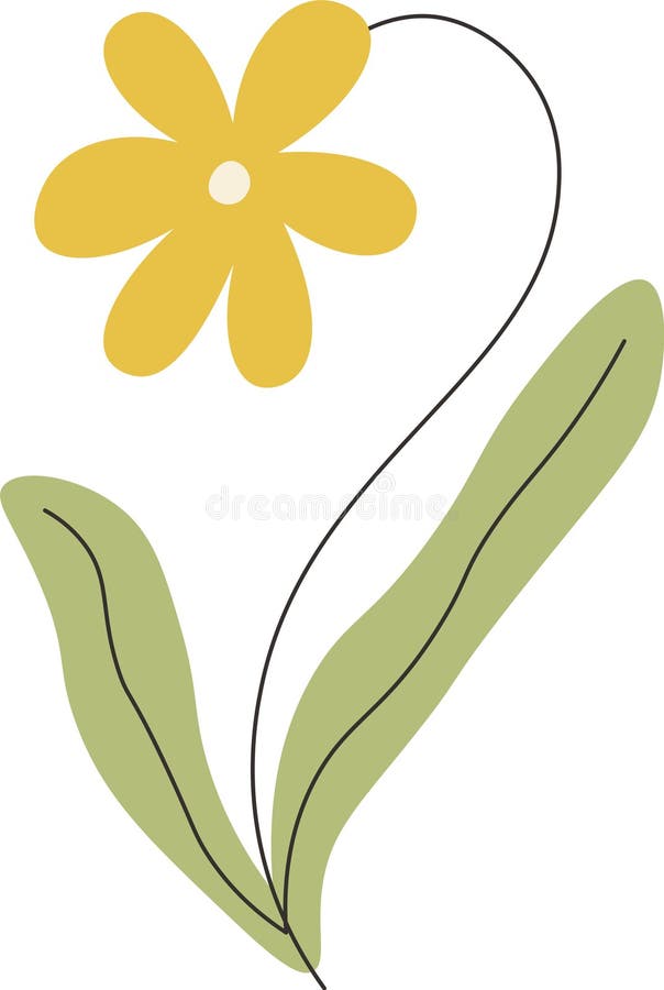 Flower on Stem stock vector. Illustration of decoration - 306524119