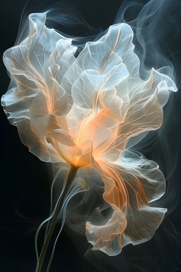 A Flower, in the Style in Motion Stock Illustration - Illustration of ...