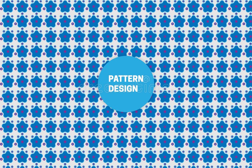 Flower Style Vector Eps Pattern Design. Stock Illustration - Illustration of white, trendy ...