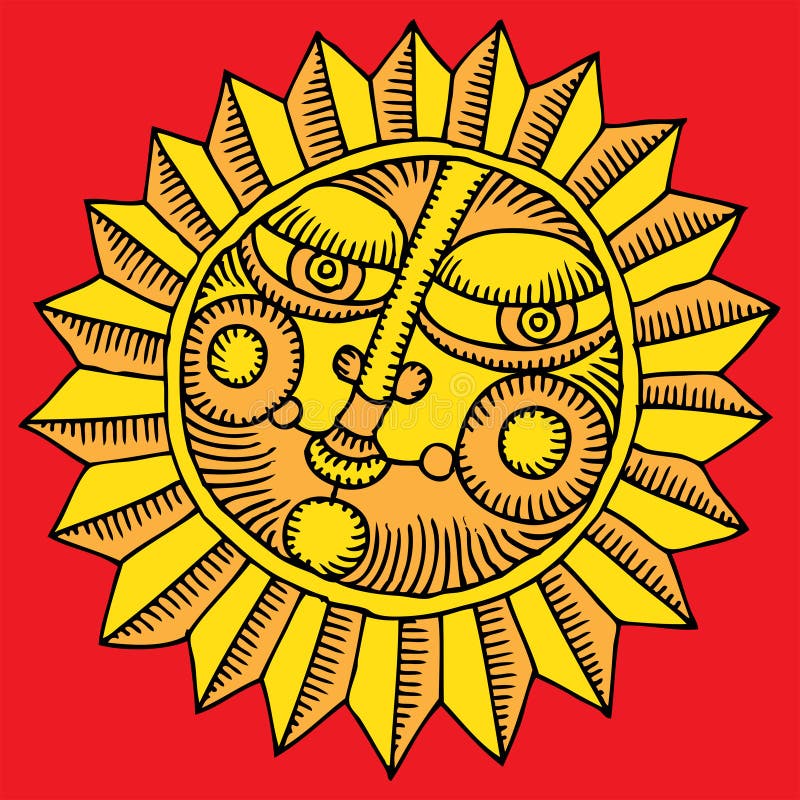 Nautical Sun and Moon Symbol Stock Vector - Illustration of life, earth ...