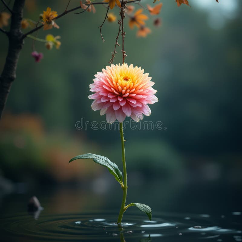 A Flower Suspended Like a Pendulum â€“ Gently Swinging Back and Forth ...