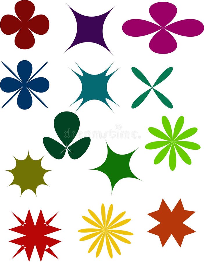 Flower symbol stock vector. Illustration of flower, colourful - 96227573