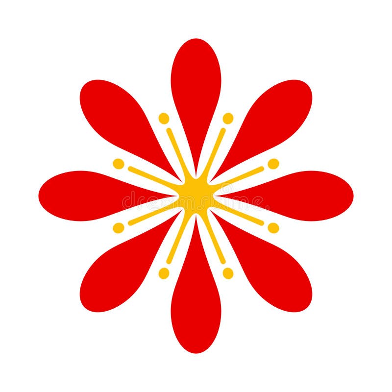 Flower symbol icon stock vector. Illustration of graphics - 303964291