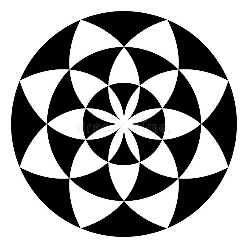 Flower Symbol, Derived from Triangle Shaped Pattern Stock Vector ...