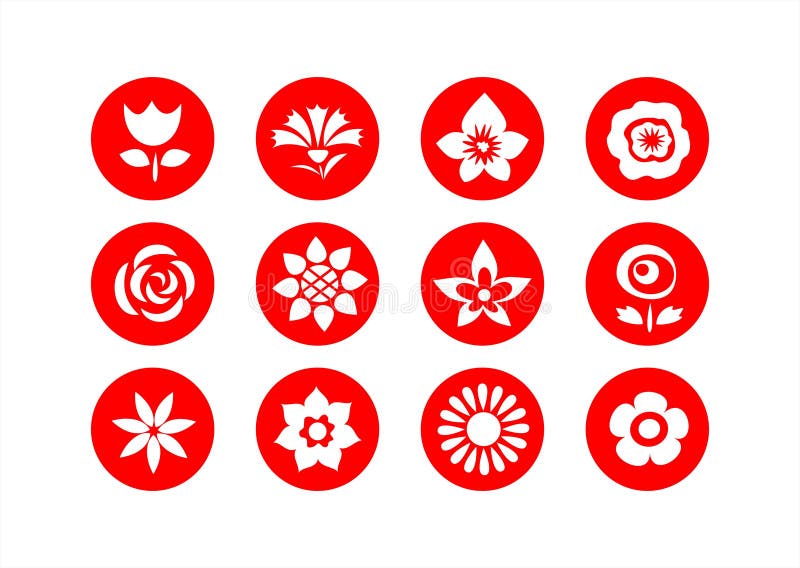 Flower symbols stock vector. Illustration of love, tenderness - 2704971