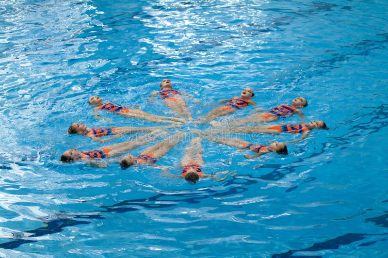 Synchronized swimmers stock photo. Image of swim, performance - 13062204