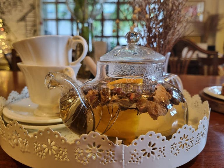 Flower tea Set stock image. Image of floset, flower - 348159535