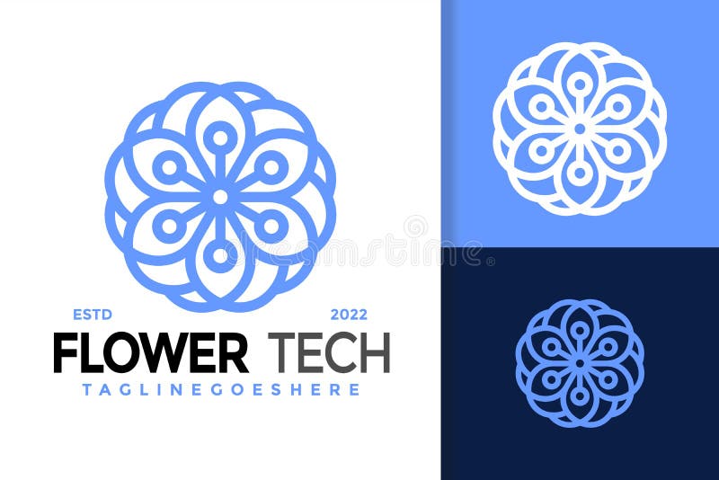 Flower Technology Logo Design, Brand Identity Logos Vector, Modern Logo ...